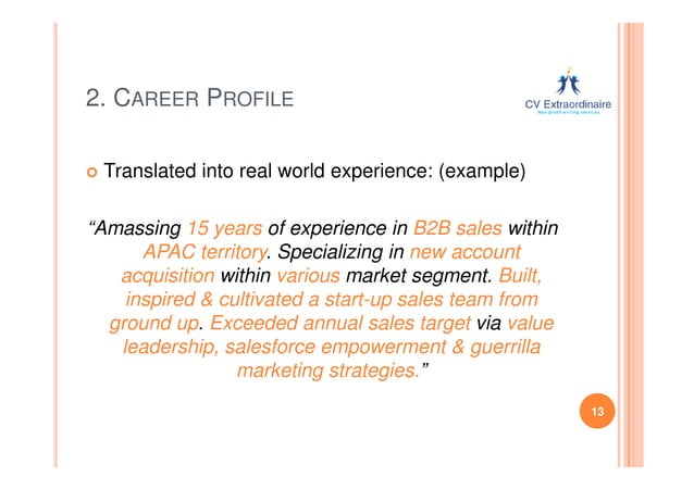 An introduction to cv writing extended | PPT