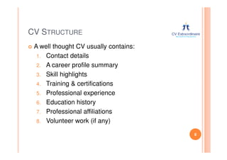 An introduction to cv writing extended | PDF