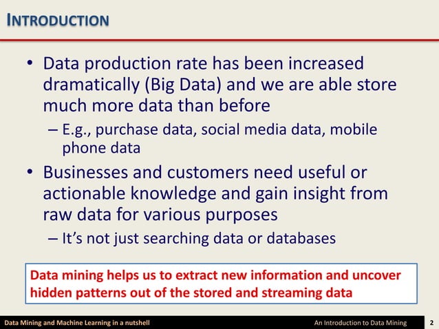 Data Mining: an Introduction | PPTX