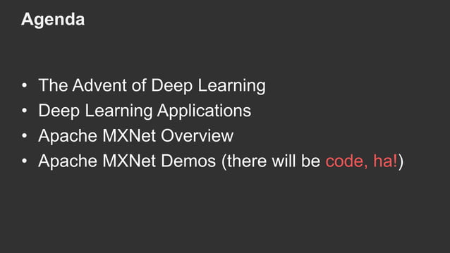 An introduction to Deep Learning with Apache MXNet (November 2017) | PPT