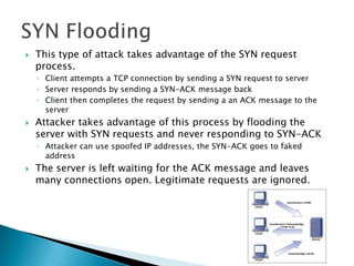 An introduction to denial of service attacks | PPTX | Computer Networking | Computing