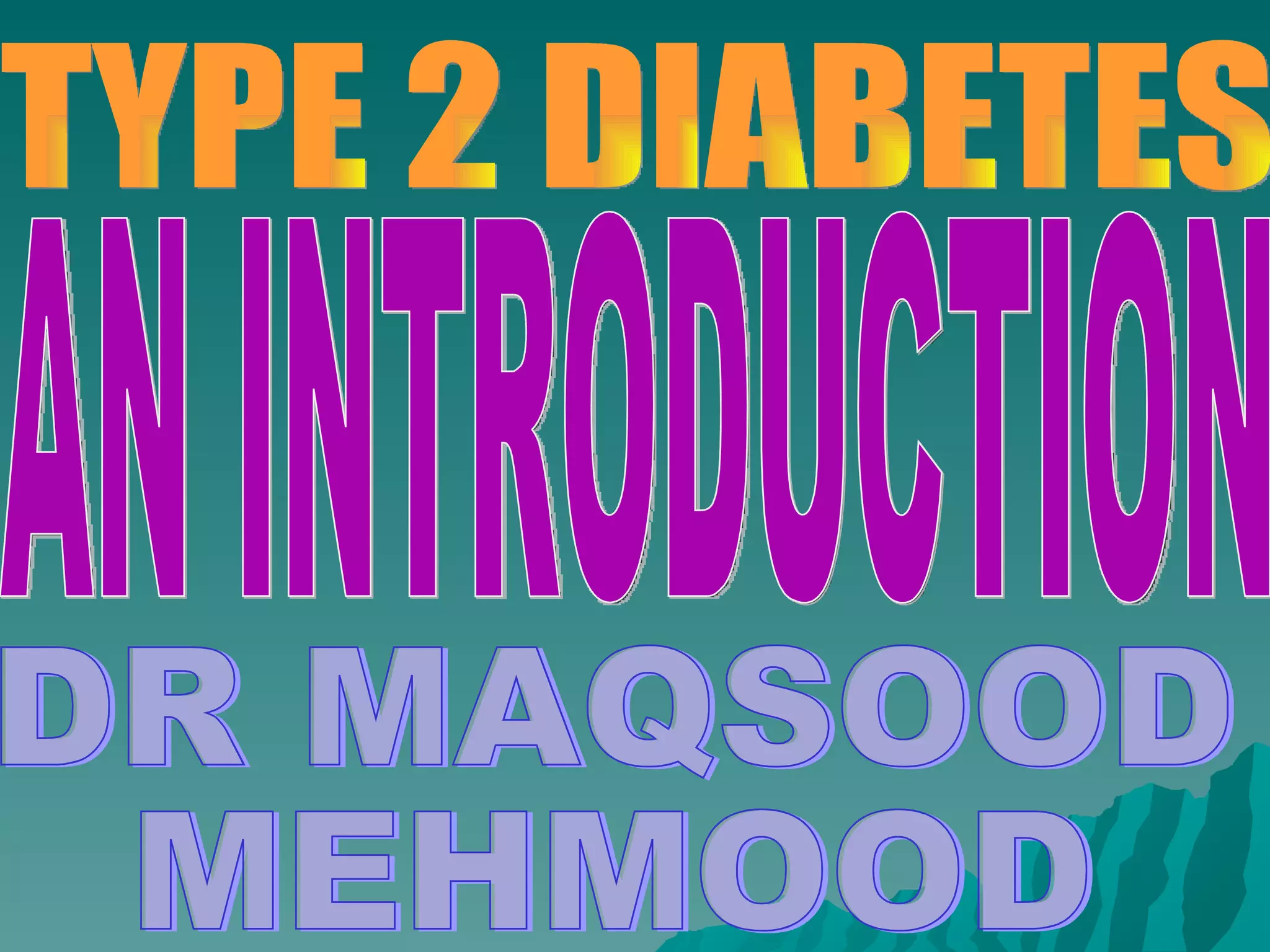 An introduction to diabetes | PPT