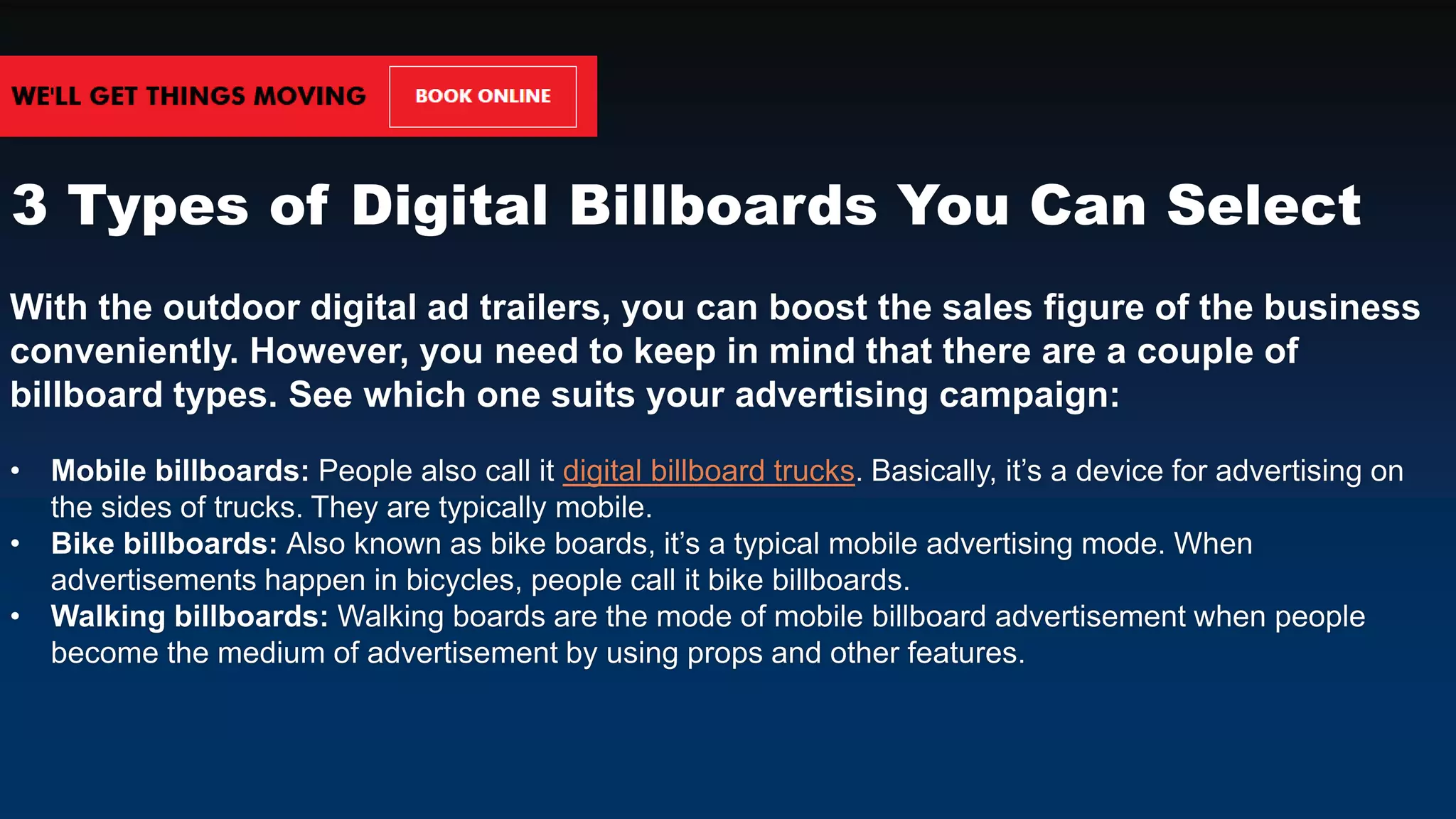 An introduction to digital mobile billboards | PPT