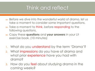 An Introduction To Drama | PPTX