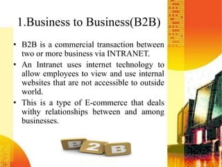 An introduction to E-Commerce | PPTX