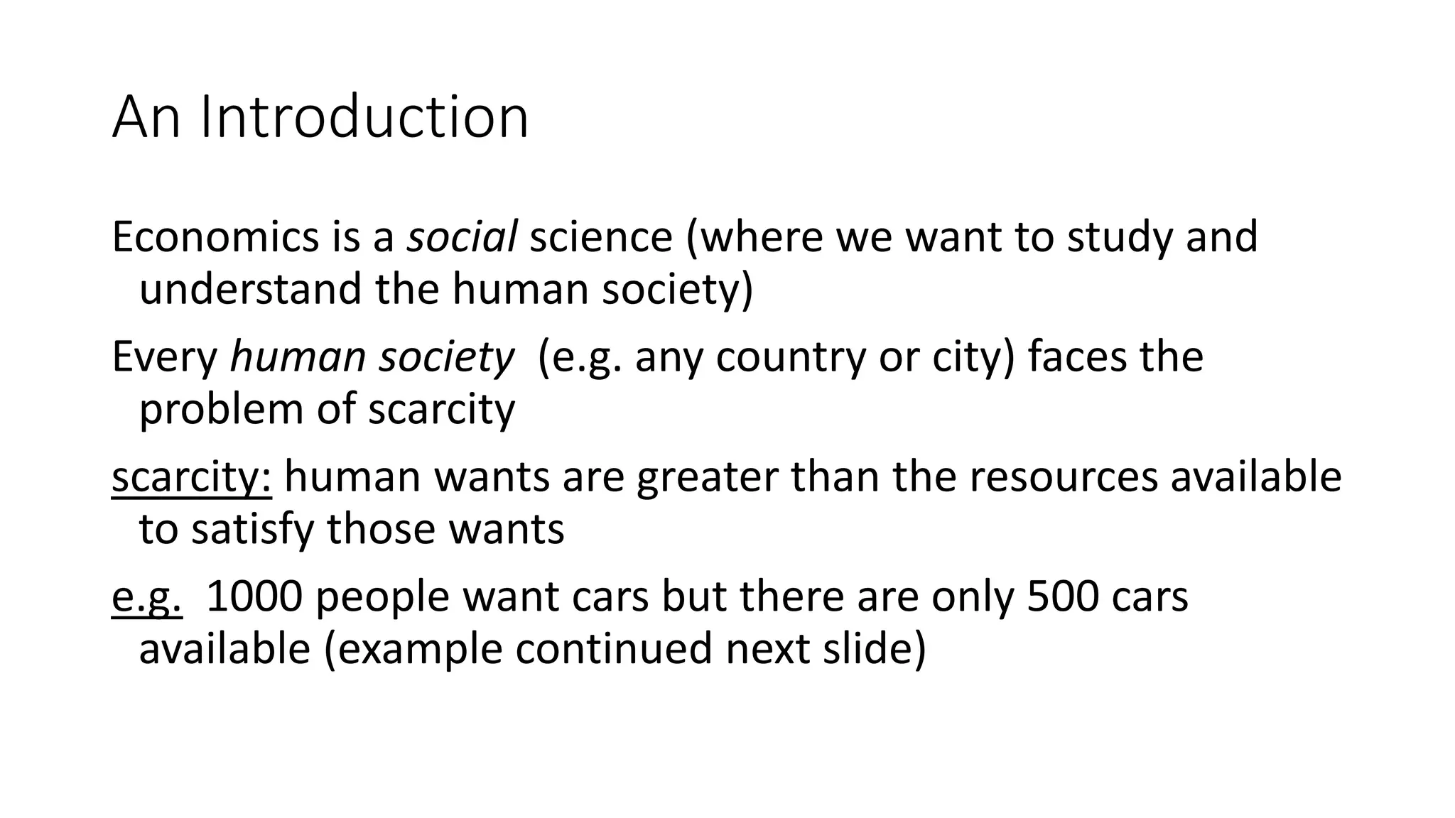 An Introduction to Economics | PPT