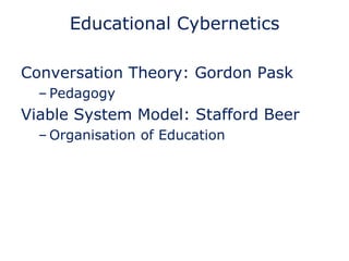 An introduction to educational cybernetics | PPTX
