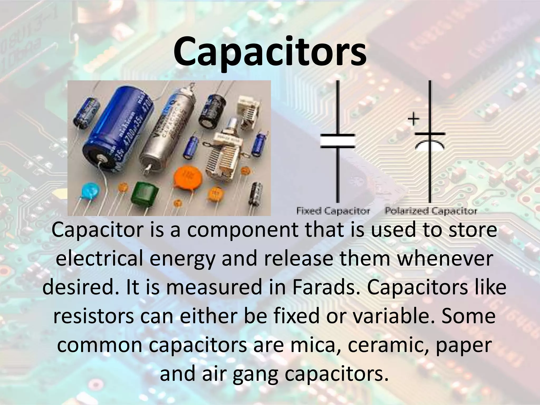 An introduction to electronic components | PPTX