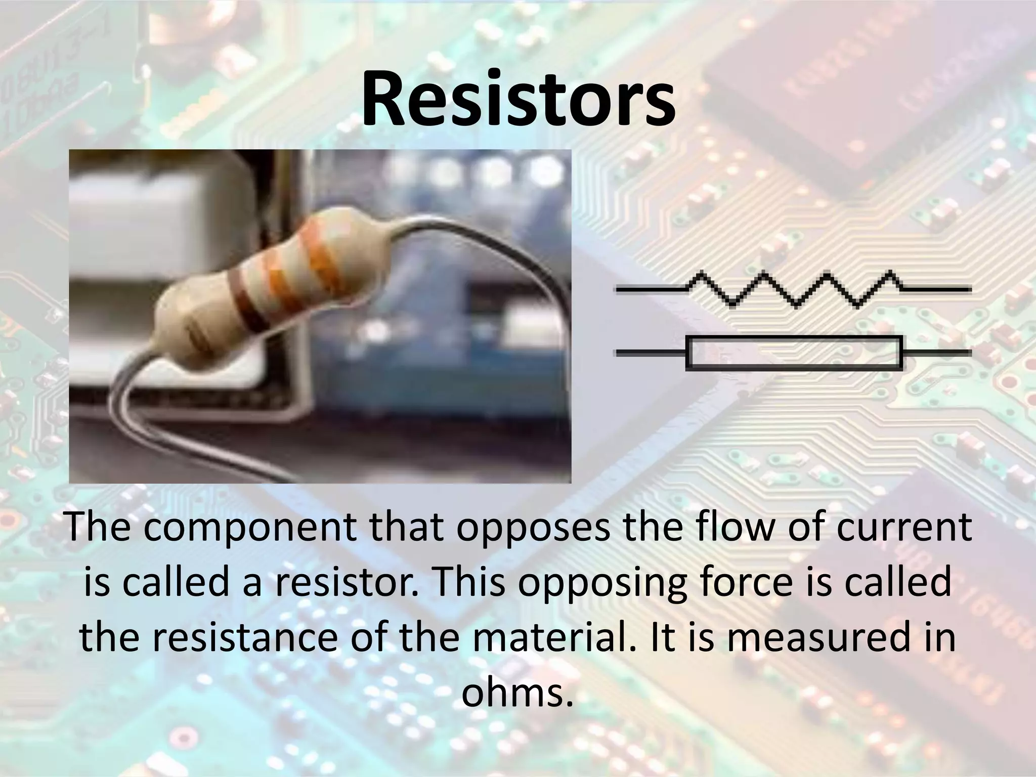An introduction to electronic components | PPTX