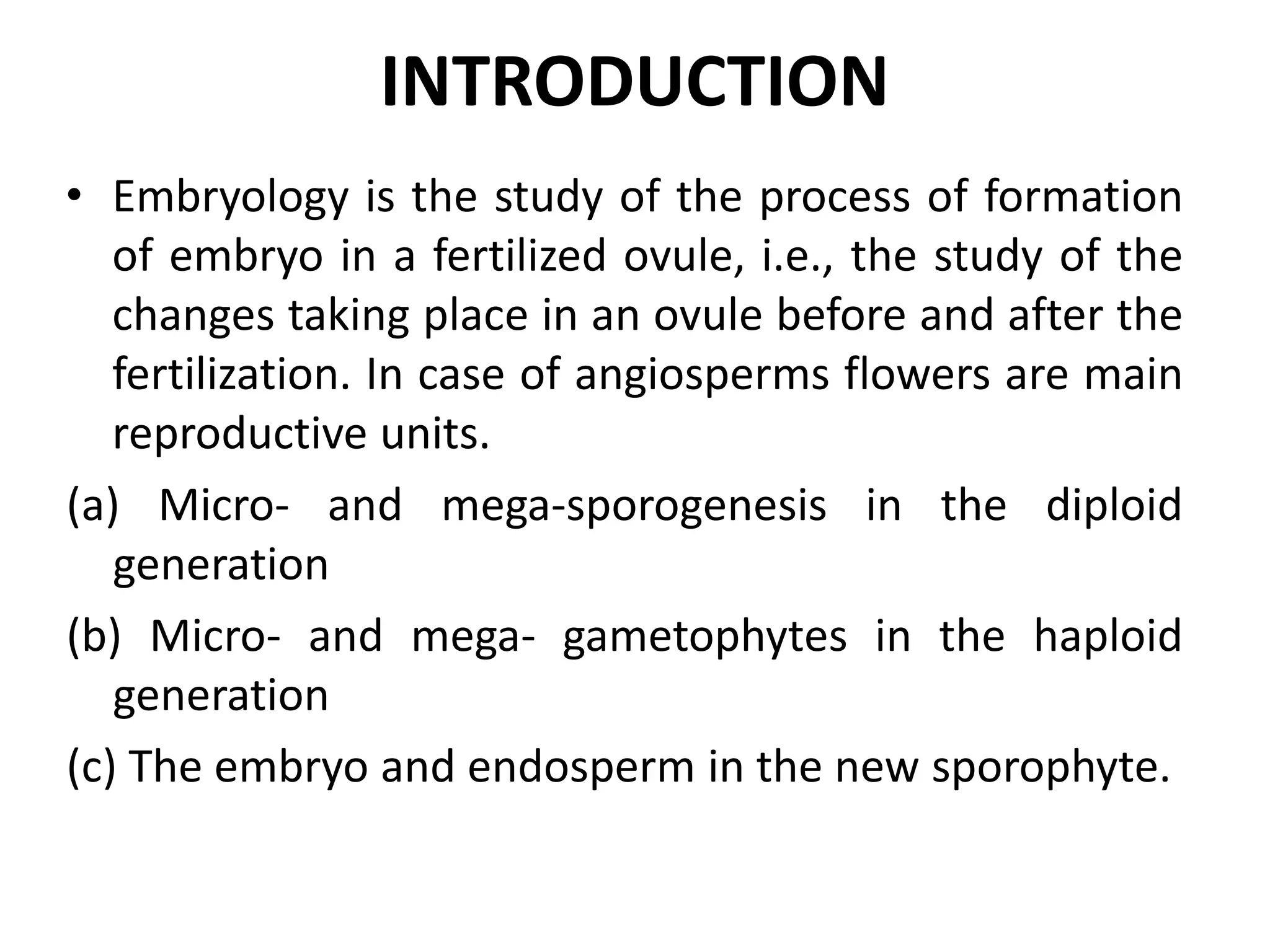An introduction to embryology of angiosperms | PPT