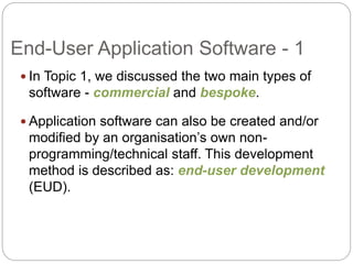 An introduction to end user software development | PPTX | Computer Software and Applications ...