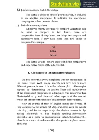AN INTRODUCTION TO ENGLISH MORPHOLOGY | PDF