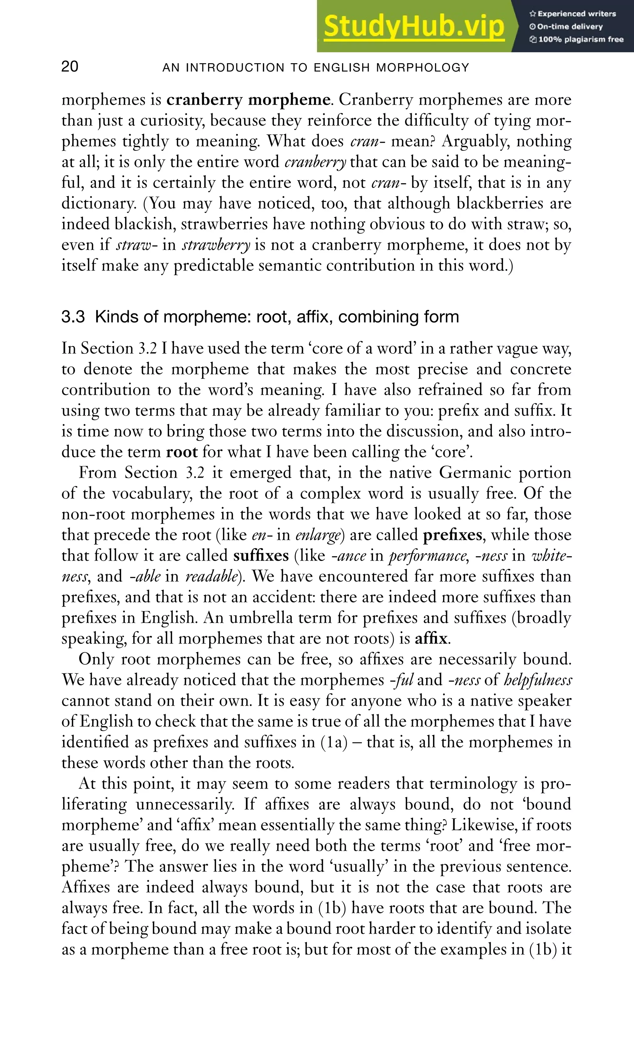An Introduction To English Morphology Words And Their Structure ...