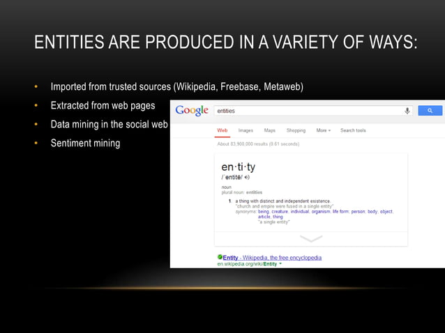An Introduction to Entities in Semantic Search | PPTX