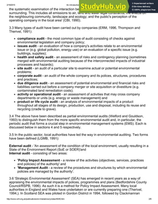 An Introduction To Environmental Auditing | PDF