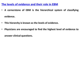 An introduction to evidence based medicine, Prof. Usama M.Fouda | PPTX