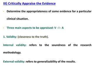An introduction to evidence based medicine, Prof. Usama M.Fouda | PPT