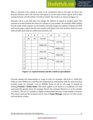 An Introduction To EXCEL For Civil Engineers From Engineering Theory To ...