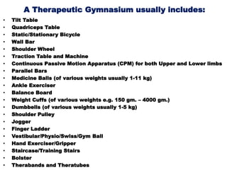 An Introduction To Exercise Therapy Unit ! | PPTX