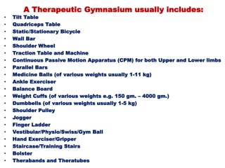 An Introduction to Exercise Therapy Unit ! | PPTX