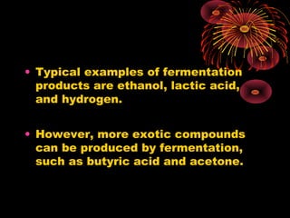 An introduction to fermentation process | PPT | Chemistry | Science