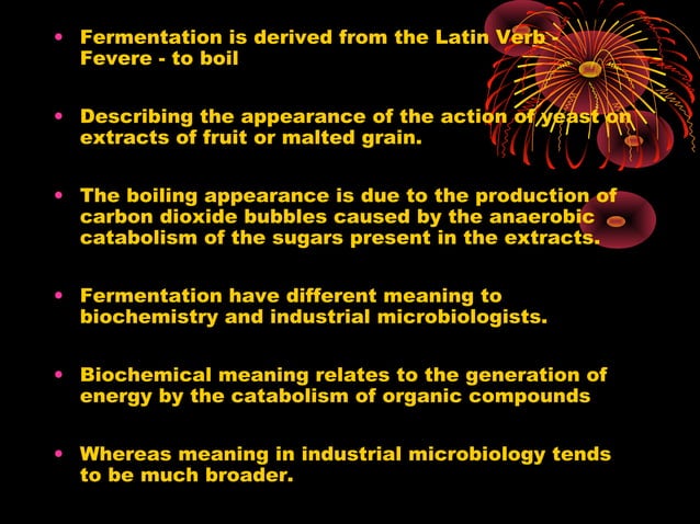An introduction to fermentation process | PPT | Chemistry | Science