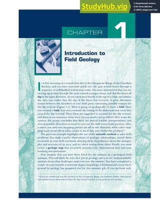 An Introduction To Field Geology | PDF