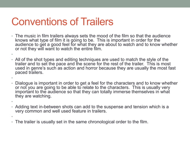 An introduction to film trailers | PPT