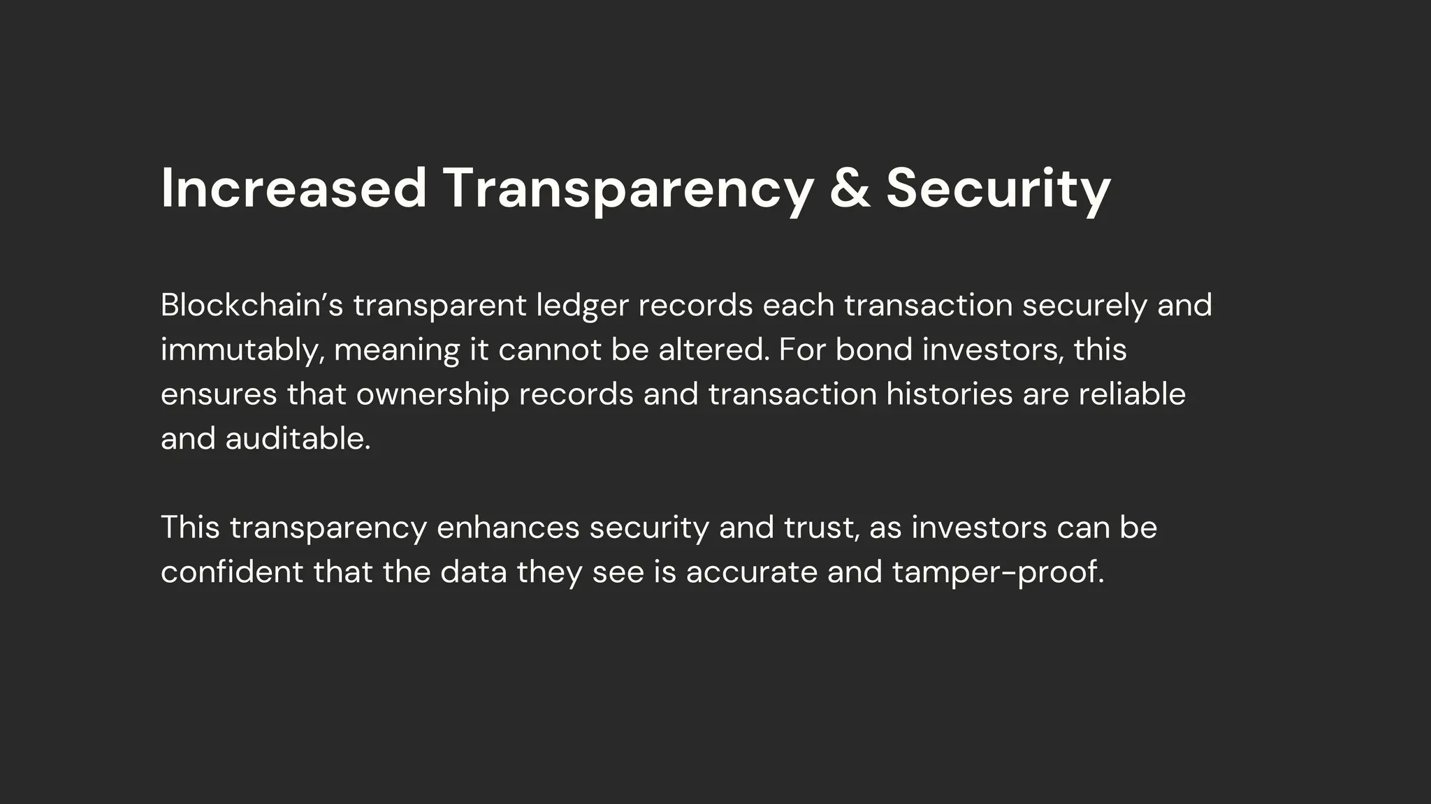 Bond Tokenization on Blockchain Key features | PDF