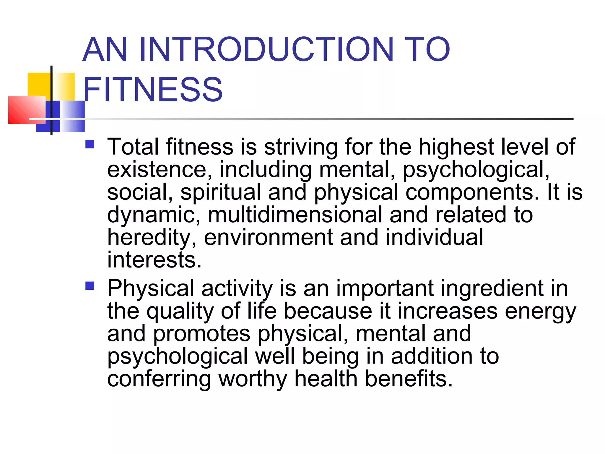 An introduction to fitness | PPT
