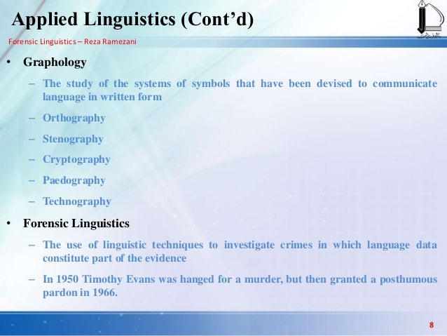 An introduction to forensic linguistics