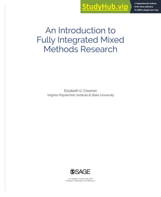 An Introduction To Fully Integrated Mixed Methods Research | PDF