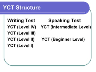 An introduction to hsk with yct | PPT