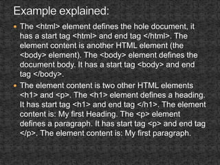 An introduction to html | PPTX