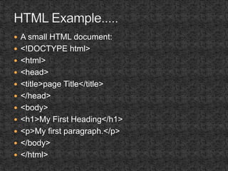An introduction to html | PPTX