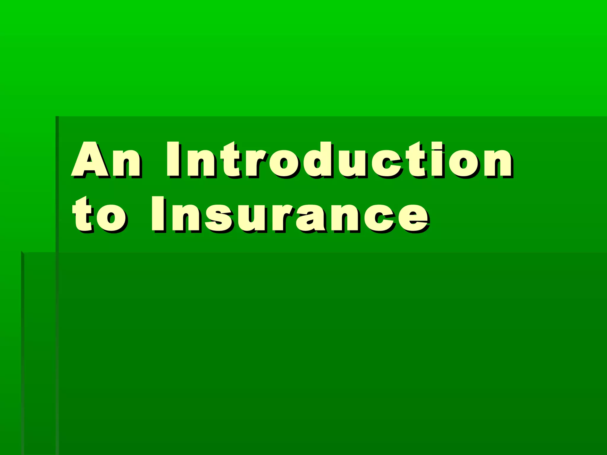 An introduction to insurance notes | PPT