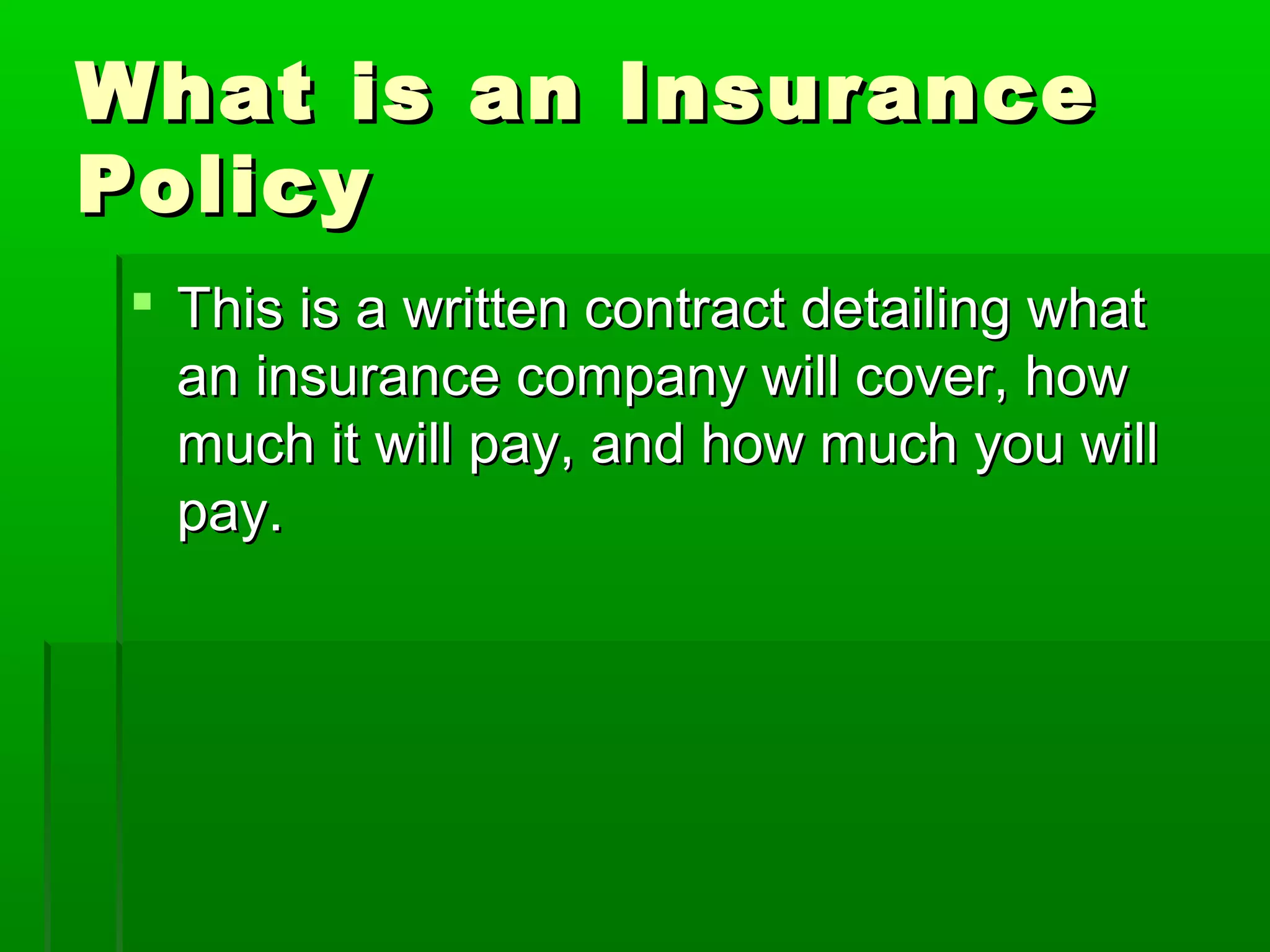 An introduction to insurance notes | PPT