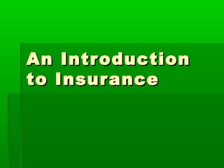 An introduction to insurance notes | PPT
