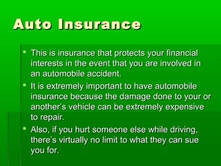 An introduction to insurance notes | PPT