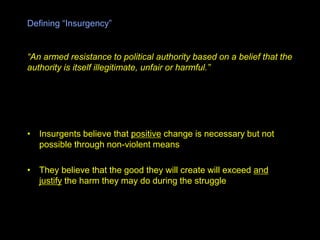 An Introduction to Insurgency, by Professor Joel Hayward | PPT