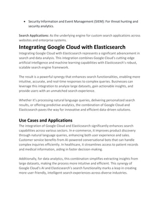 Interactive and Conversational Search with Google Cloud and Elasticsearch | PDF | Search | Internet