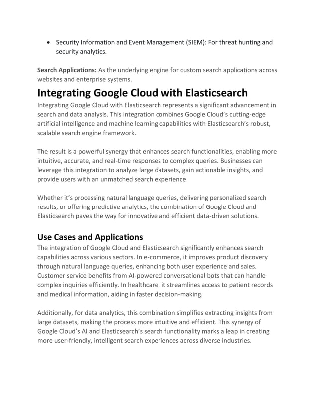Interactive and Conversational Search with Google Cloud and Elasticsearch | PDF