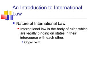 An introduction to international law | PPT | Law