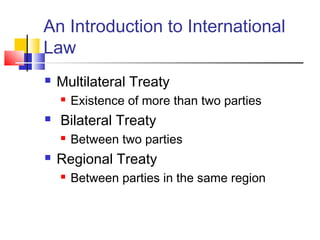 An introduction to international law | PPT