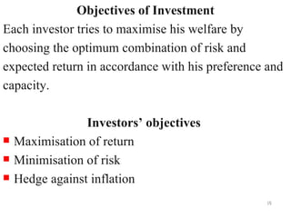 An introduction to investment | PPT