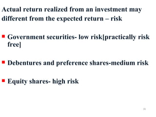 An introduction to investment | PPT
