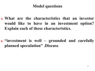 An introduction to investment | PPT