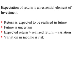An introduction to investment | PPT