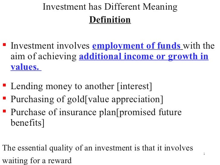 An introduction to investment