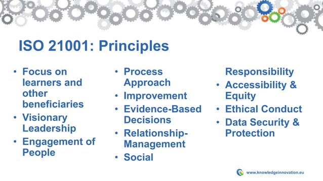 An introduction to ISO 21001 | PPT